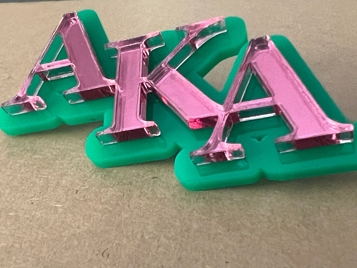 Acrylic AKA Letter Lapel Pin
